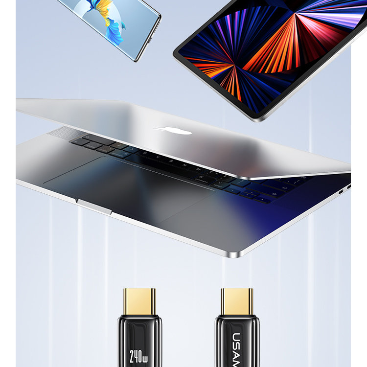Кабель USAMS US-SJ580 U82 Type-C 240W 1.2м Чёрный SJ580USB01 купить