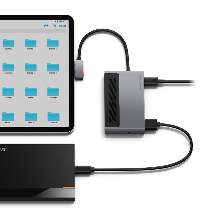 Хаб Baseus Magic HUB Standard Edition Серый CAHUB-DA0G купить